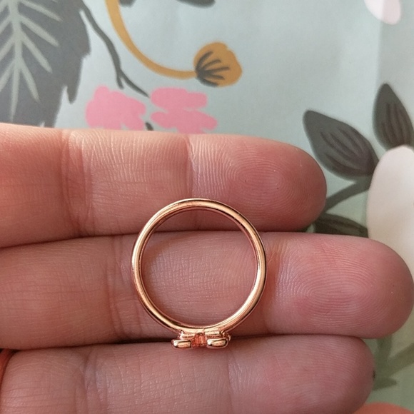 BaubleBar | Jewelry | Nwot Rose Gold M Letter Alphabet Ring | Poshmark